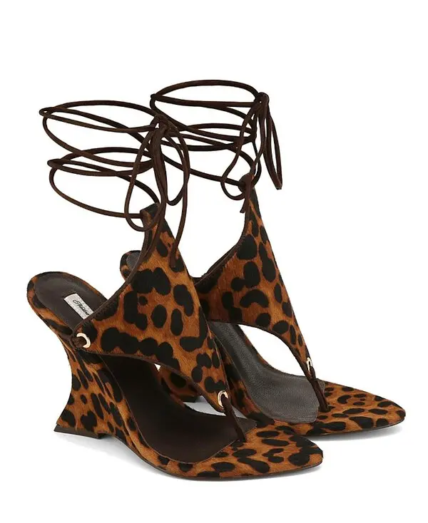 NAKED WOLFE Rampage Pony Heels - Leopard