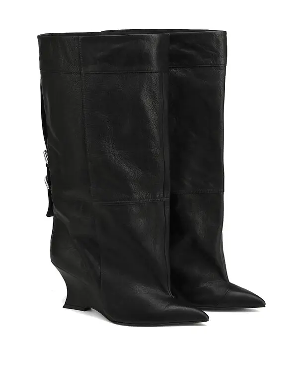 NAKED WOLFE Harness Leather Boots - Black