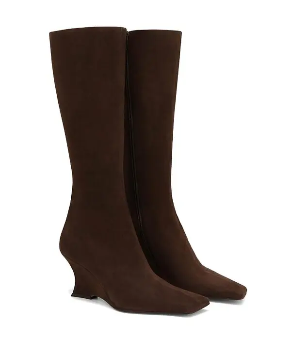 NAKED WOLFE Hattie Suede Boots - Brown