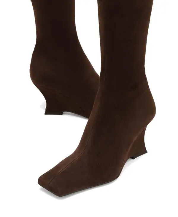 NAKED WOLFE Hattie Suede Boots - Brown