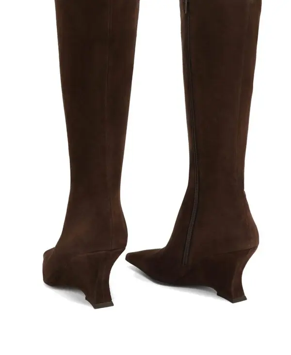 NAKED WOLFE Hattie Suede Boots - Brown
