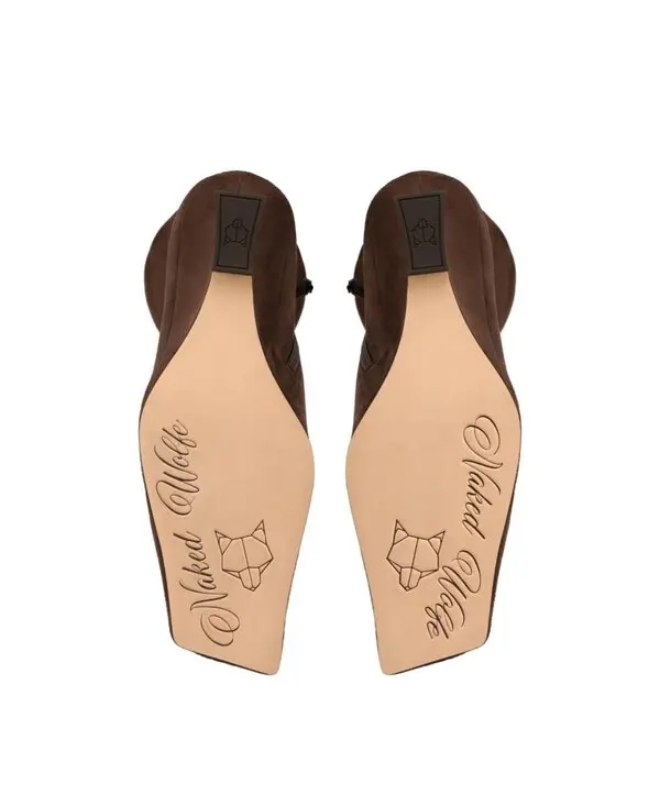 NAKED WOLFE Hattie Suede Boots - Brown