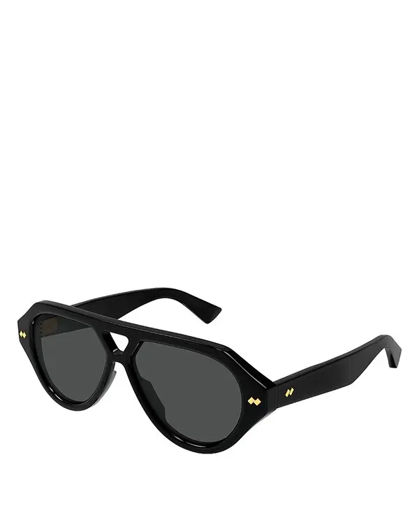 Bottega Veneta Dizzy Pilot Sunglasses, 56mm