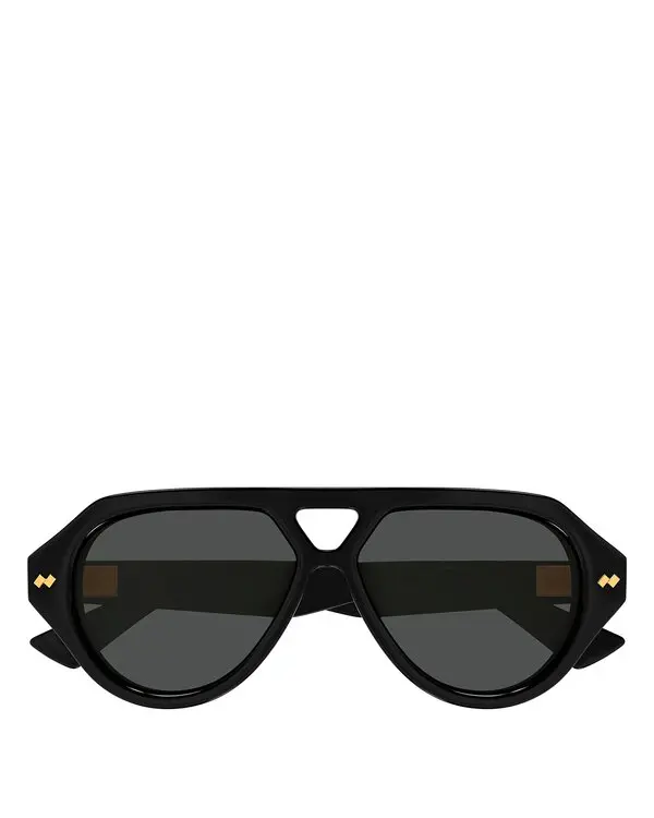 Bottega Veneta Dizzy Pilot Sunglasses, 56mm