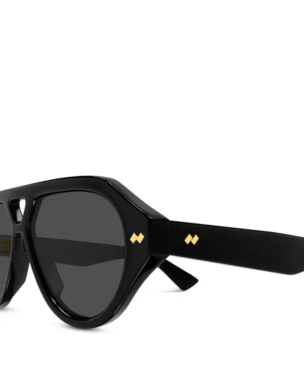 Bottega Veneta Dizzy Pilot Sunglasses, 56mm
