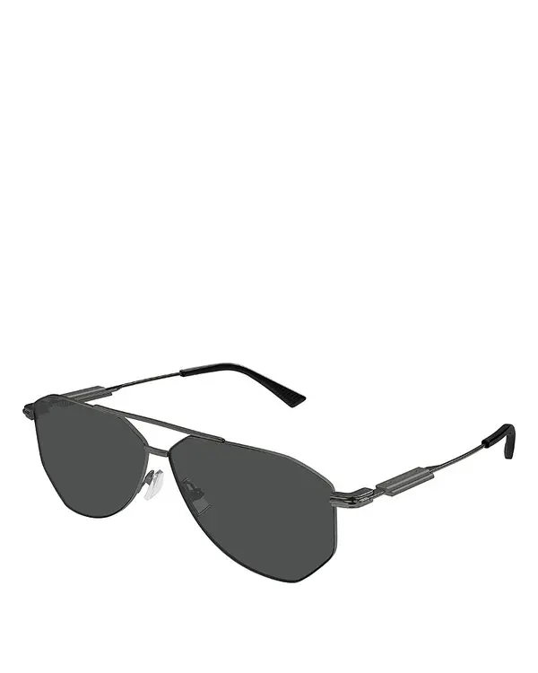 Bottega Veneta Classic Pilot Sunglasses, 60mm