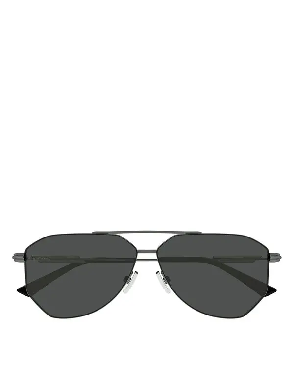 Bottega Veneta Classic Pilot Sunglasses, 60mm