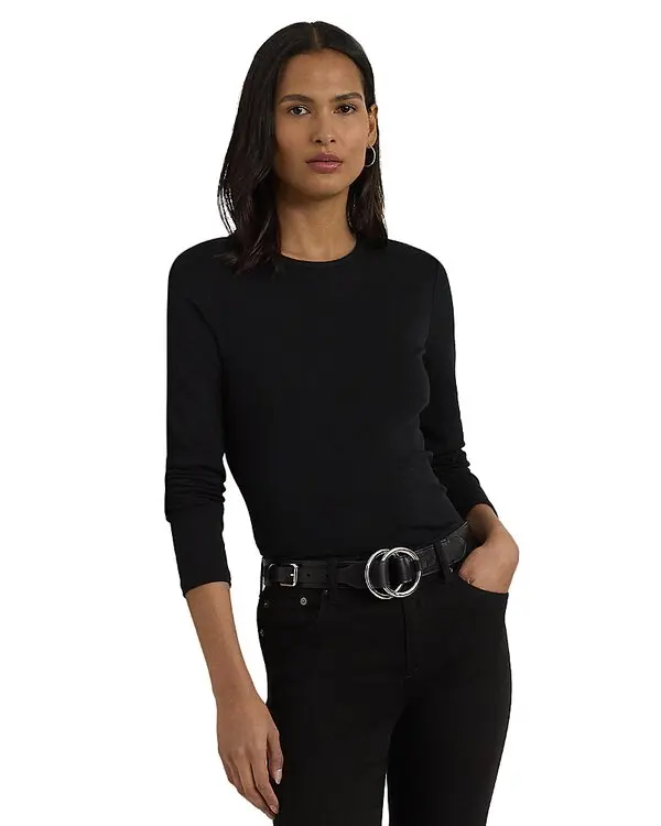 Ralph Lauren Crewneck Long Sleeve Tee - Black