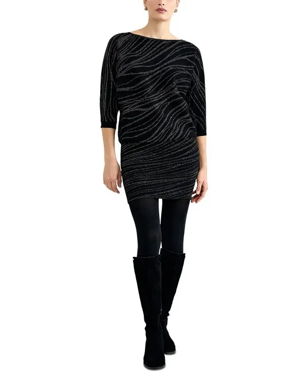 PHASE EIGHT Becca Zebra Knit Pencil Dress