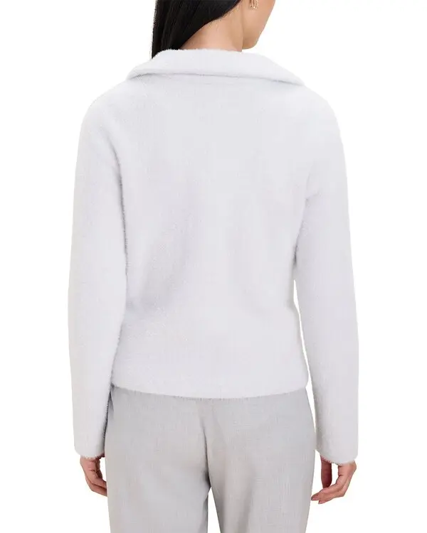 NIC+ZOE Fuzzy Patch Pocket Jacket - Silver