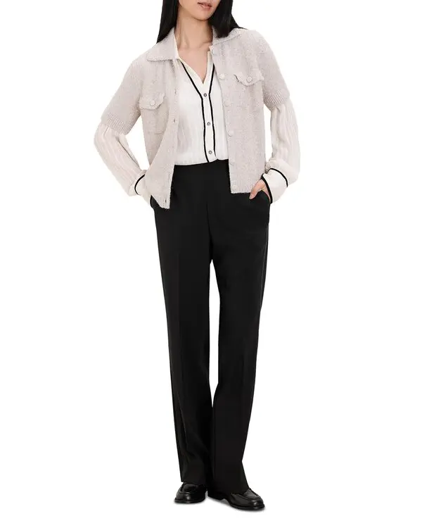 NIC+ZOE Tinseltown Collared Short Sleeve Cardigan