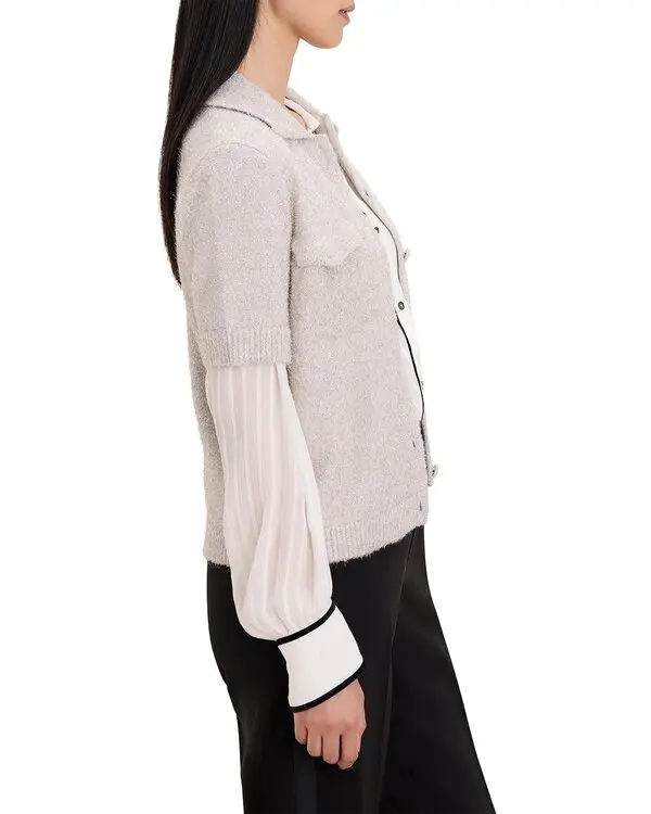NIC+ZOE Tinseltown Collared Short Sleeve Cardigan