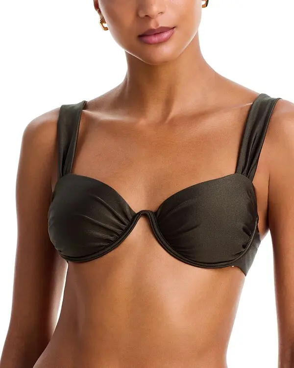 Simkhai Anniston Bikini Top - Dark Olive