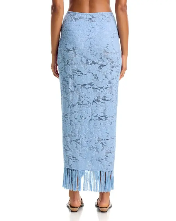 Simkhai Thyri Fringe Trim Pareo Swim Cover-up