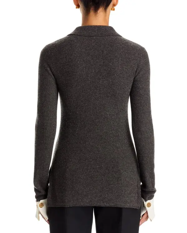 TOTEME Yak & Wool Slim Collared Cardigan