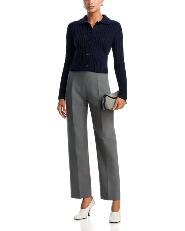TOTEME Twisted Rib Wool Cardigan - Navy