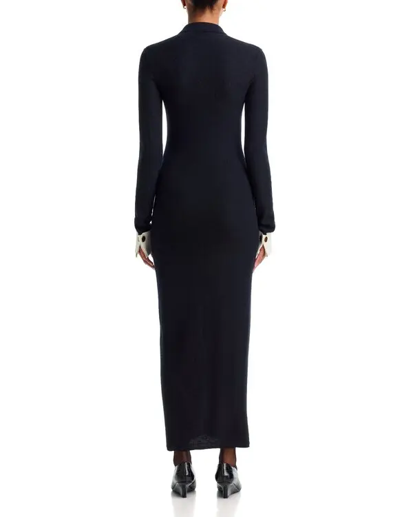 TOTEME Contrast Trim Knit Shirtdress