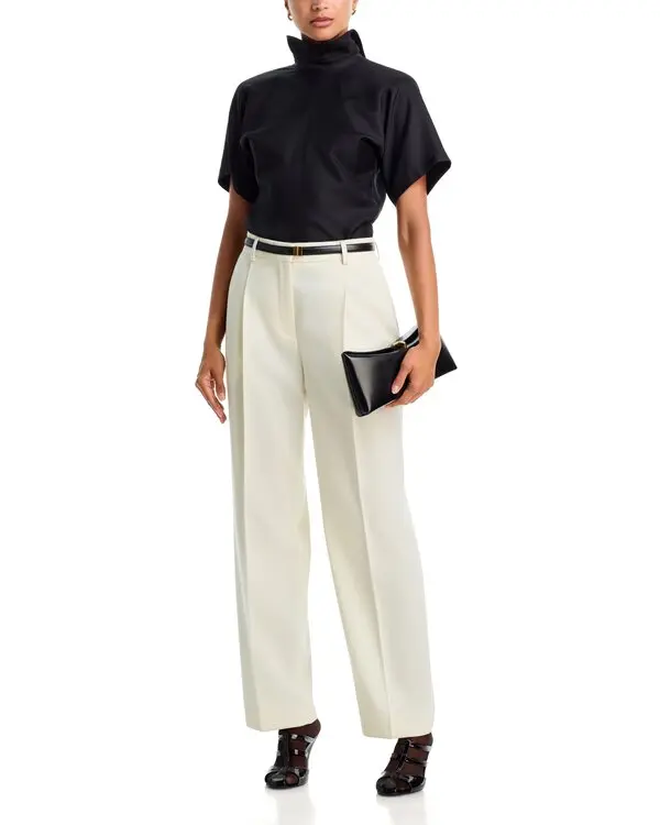 TOTEME Reverse-collar Slouch Silk Top
