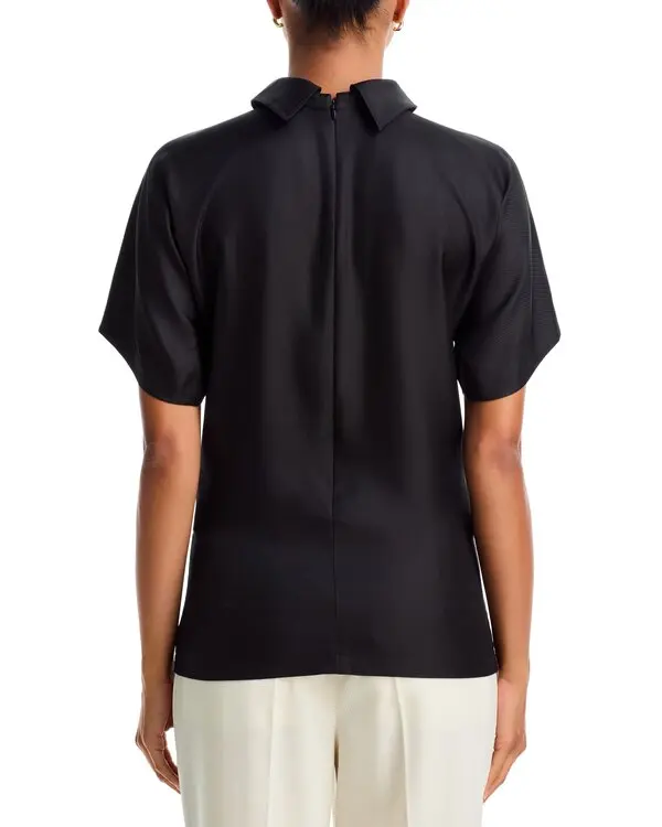 TOTEME Reverse-collar Slouch Silk Top