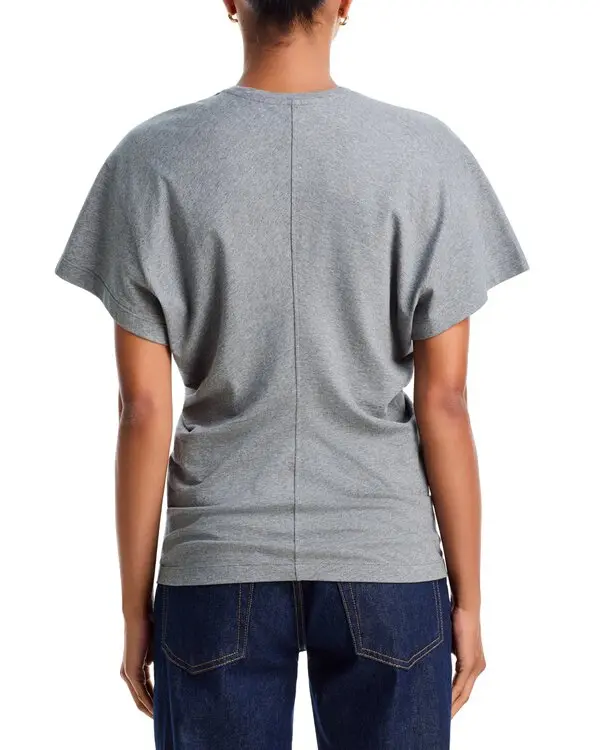 TOTEME Slouch Waist Cotton Tee - Grey Melange