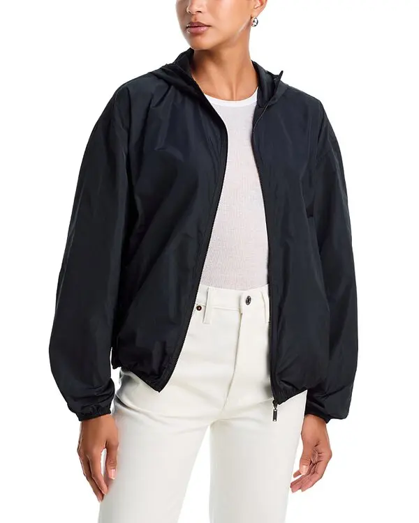 TOTEME Technical Taffeta Windbreaker Jacket - Black