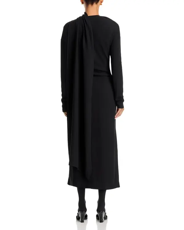 TOTEME Draped Scarf Midi Dress