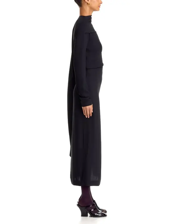 TOTEME Draped Scarf Midi Dress