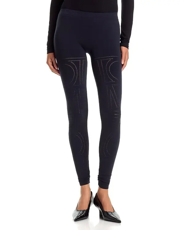 TOTEME Pointelle Leggings - Washed Black