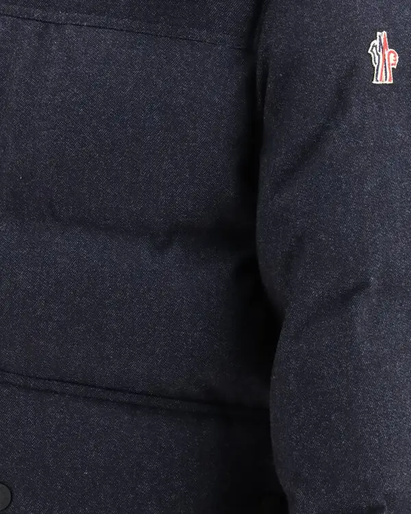 Moncler Padded Denim-effect Wool Ski Jacket