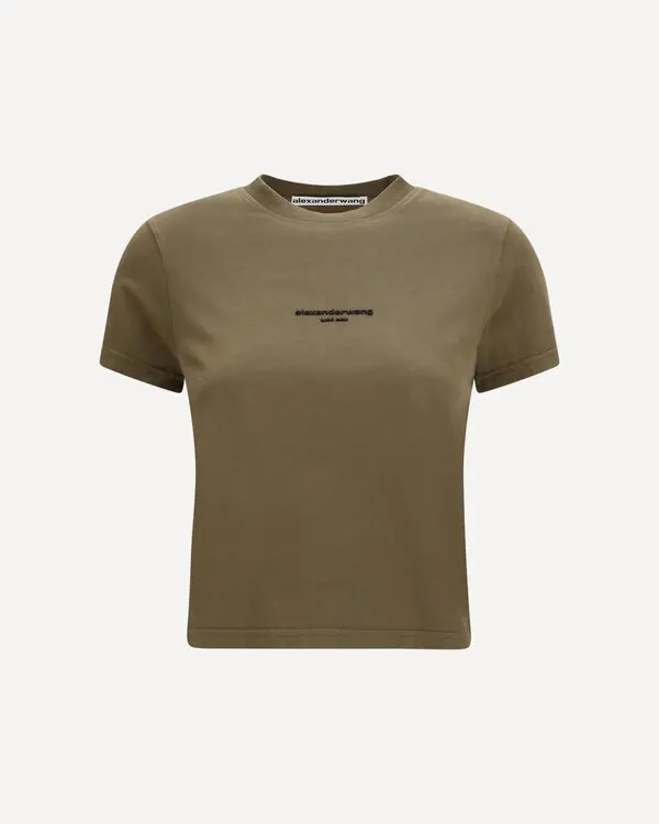 Alexander Wang Short-sleeve T-shirt With Central Logo Print Feale