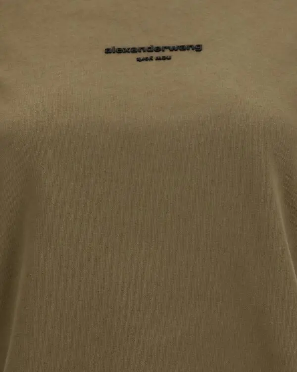 Alexander Wang Short-sleeve T-shirt With Central Logo Print Feale