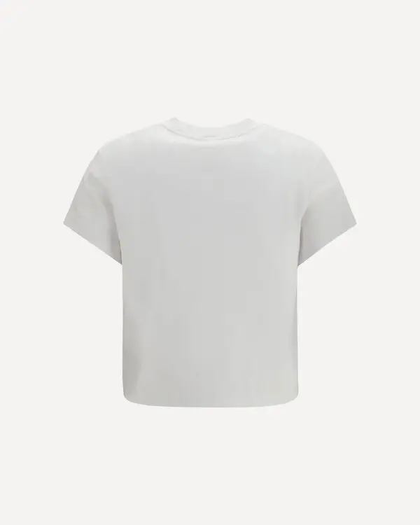 Alexander Wang Crystal Hotfix Logo Cotton T-shirt Feale