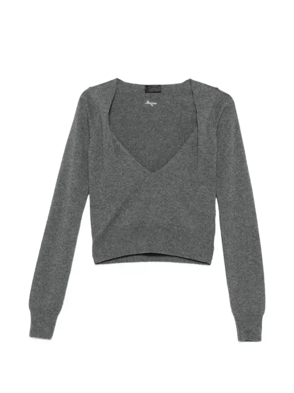 MUGLER Cut-out V-neck Sweater