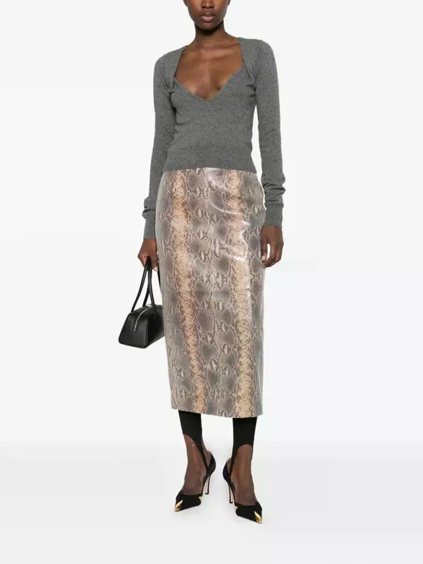 MUGLER Cut-out V-neck Sweater