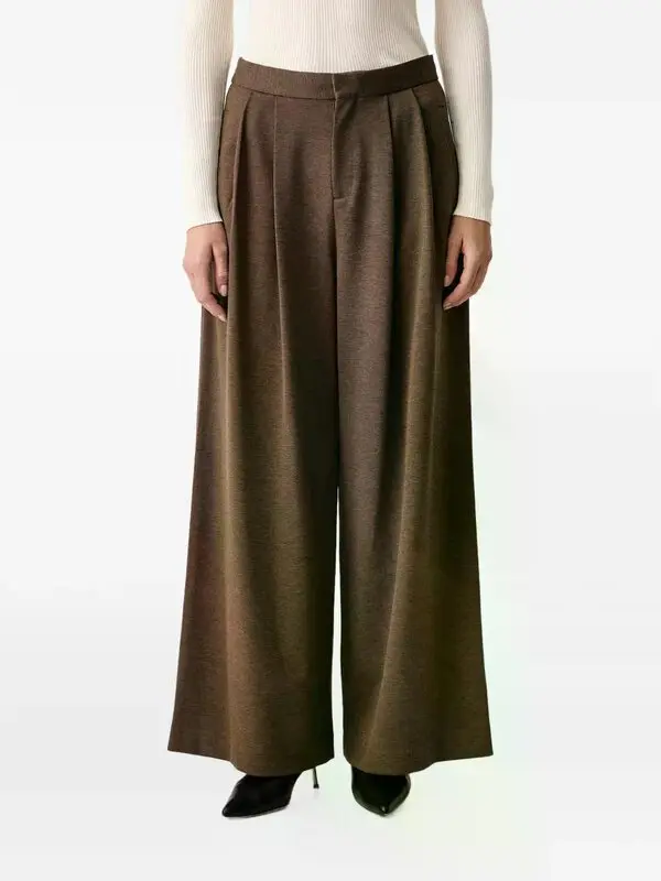 ISABELLE BLANCHE Pleated Wide-leg Palazzo Pants