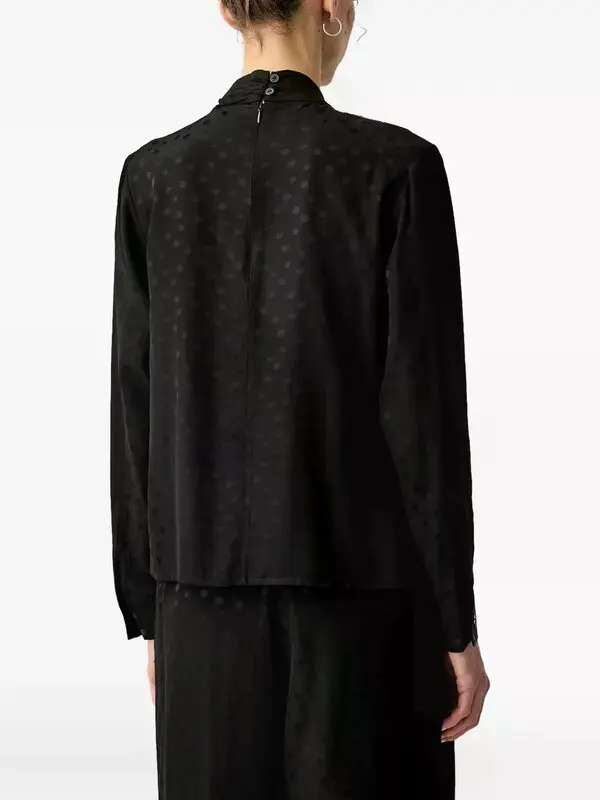 ISABELLE BLANCHE Polka-dot Tie-neck Blouse