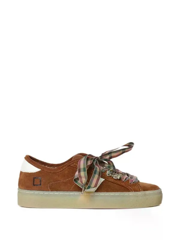 D.a.t.e. Suede Check-lace Sneakers - Brown