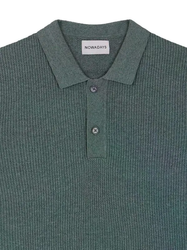 NOWADAYS Waffle-knit Polo Shirt
