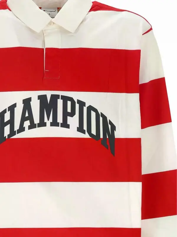 Champion Striped Logo-print Rugby Polo Shirt