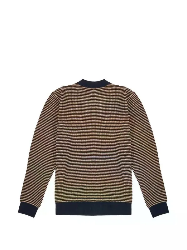 NOWADAYS Striped Textured-knit Sweater