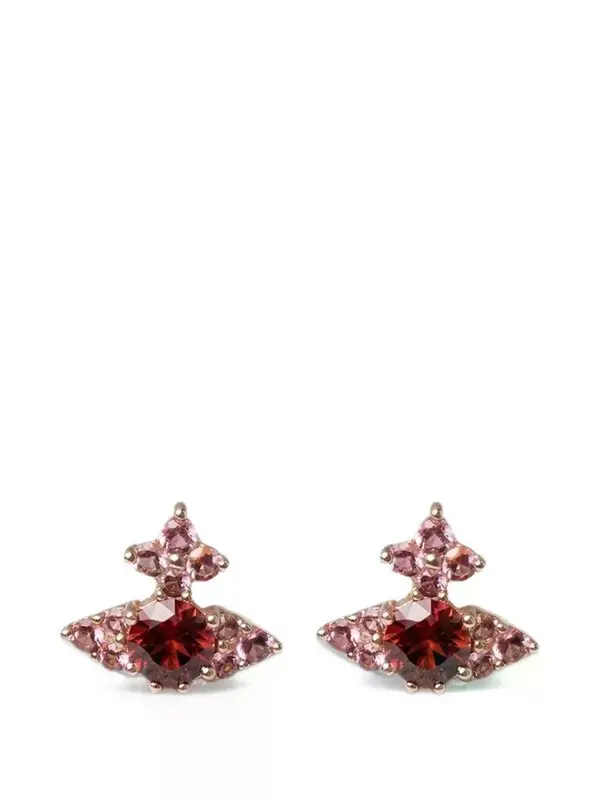 VIVIENNE WESTWOOD Crystal-embellished Orb Earrings - Pink