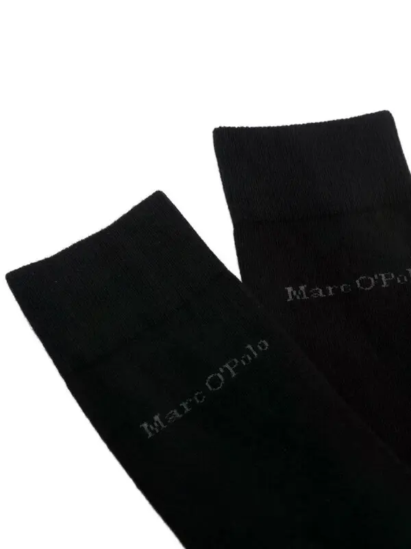 Marc O'polo Logo-print Ribbed-cuff Socks
