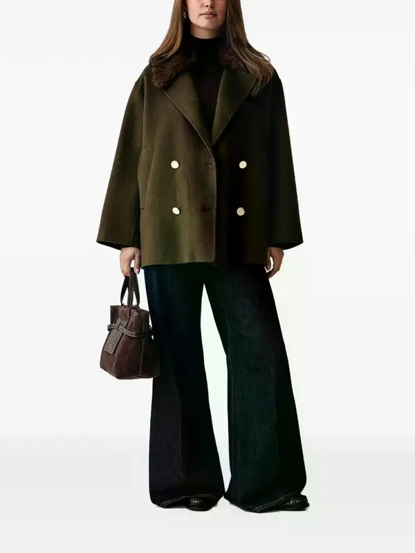 KAOS Buttoned Short Double-breasted Coat