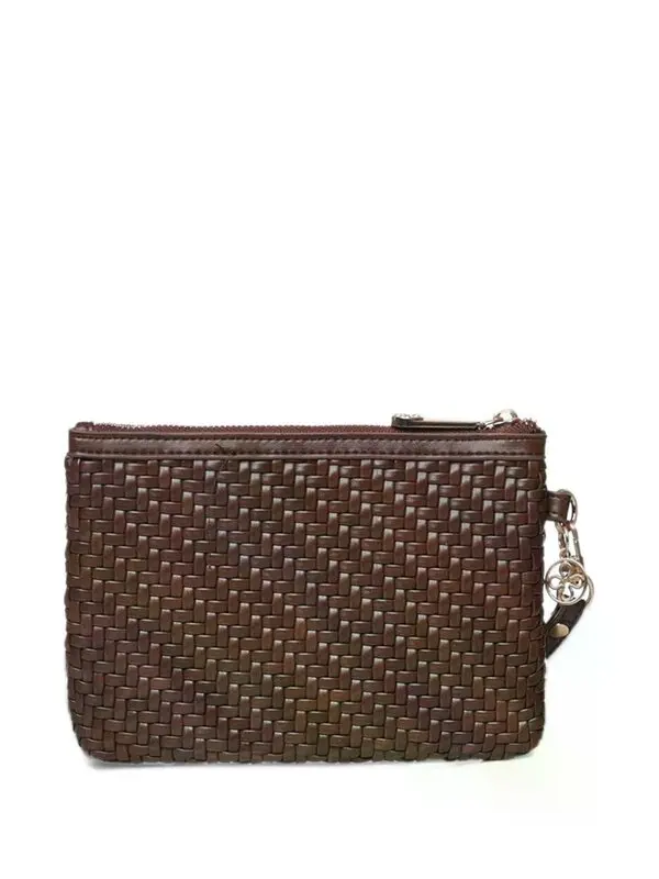 V°73 Woven-effect Wristlet Clutch Bag