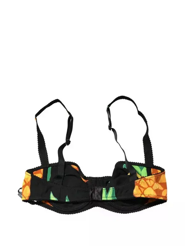 Dolce & Gabbana Pineapple-print Balconette Bra