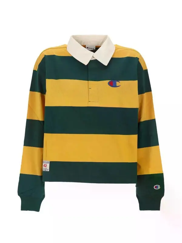 Champion Striped Long-sleeve Polo Shirt