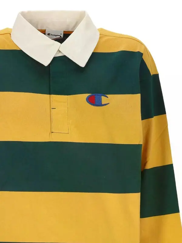 Champion Striped Long-sleeve Polo Shirt
