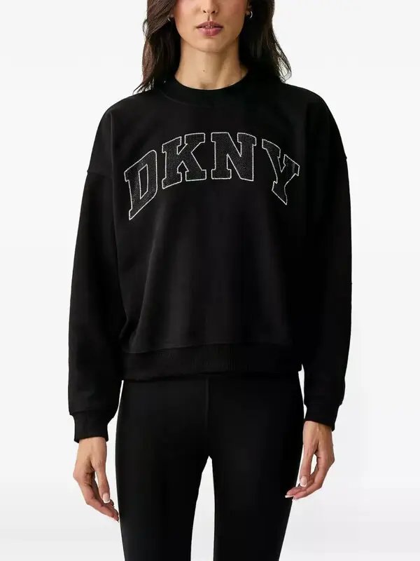 Dkny Logo-embellished Sweatshirt - Black
