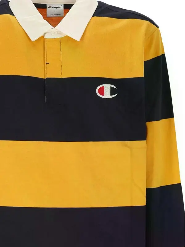 Champion Striped Long-sleeve Polo Shirt