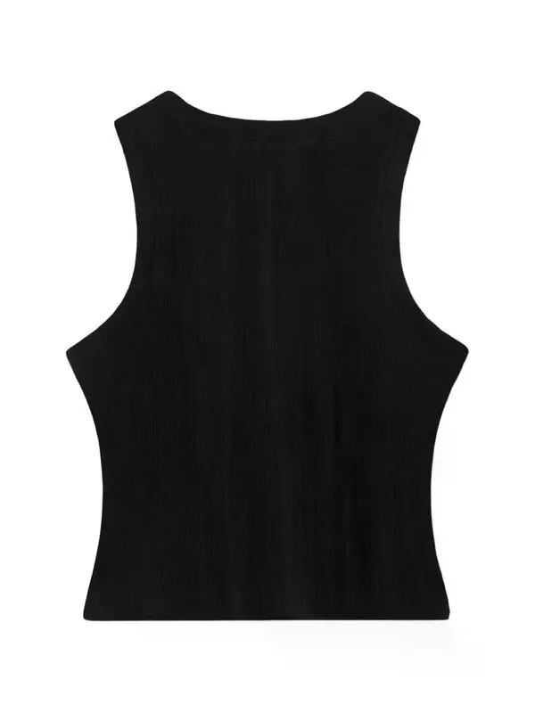 L/AB C/O OFF-WHITE Logo-embroidered Ribbed Tank Top